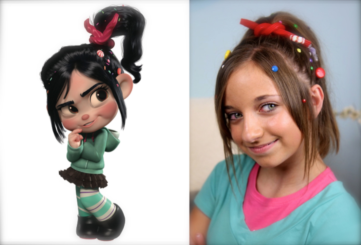 Vanellope von Schweetz | Wreck-It Ralph Hairstyles - Cute Girls Hairstyles