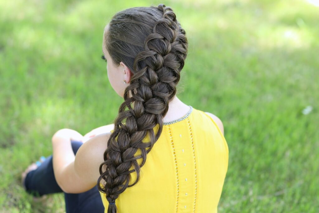 Diagonal French Loop Braid | Cute Braid Hairstyles - Cute Girls Hairstyles