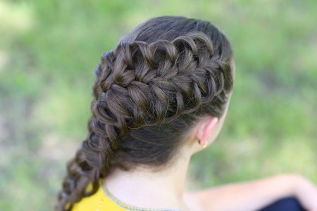 Diagonal French Loop Braid | Cute Braid Hairstyles - Cute Girls Hairstyles