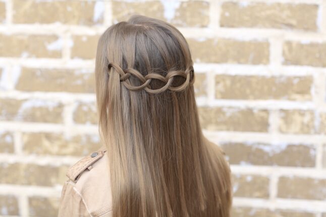 How to Create a Loop Waterfall Braid - Cute Girls Hairstyles