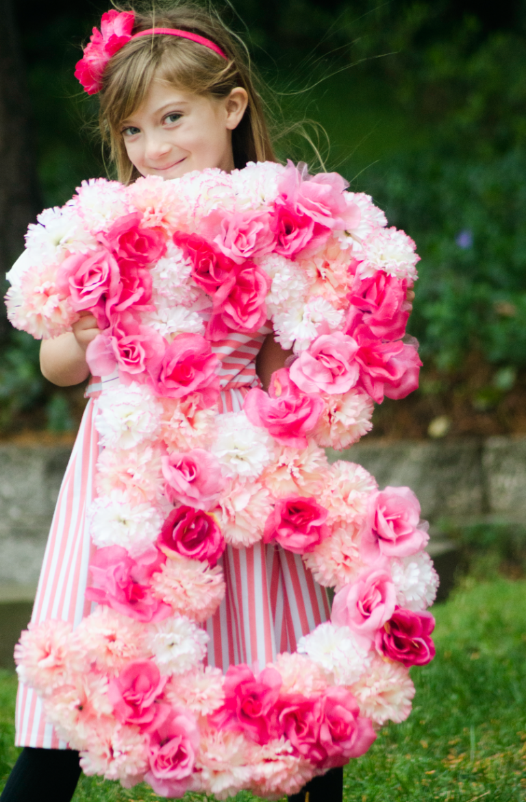 DIY Photo Prop Floral Letters - Cute Girls Hairstyles