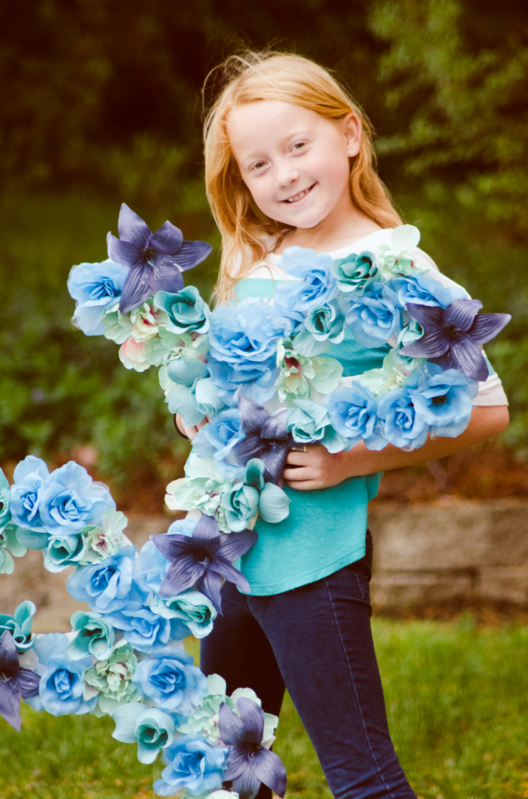 DIY Photo Prop Floral Letters - Cute Girls Hairstyles