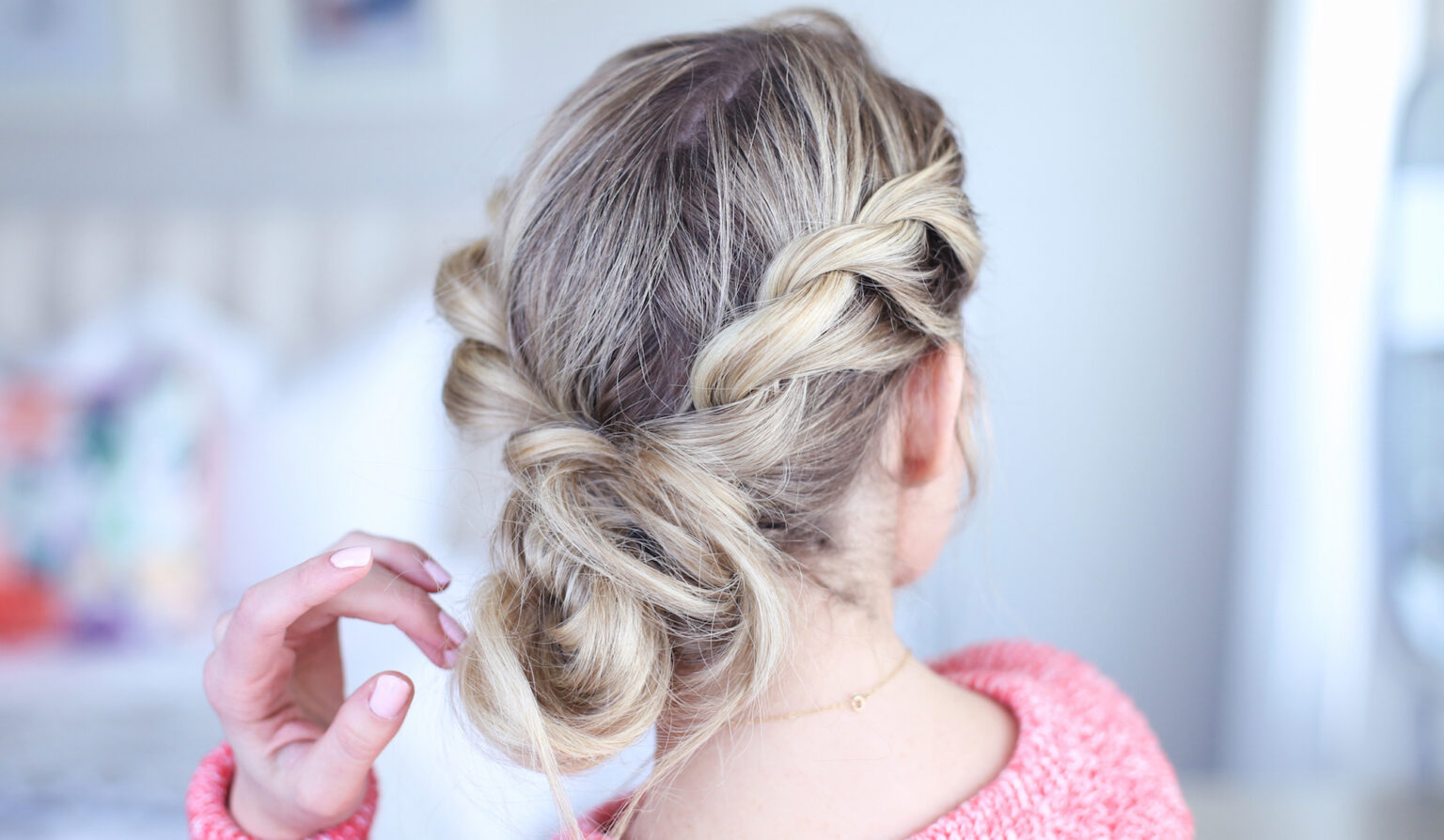 Twist Back Messy Bun - Cute Girls Hairstyles