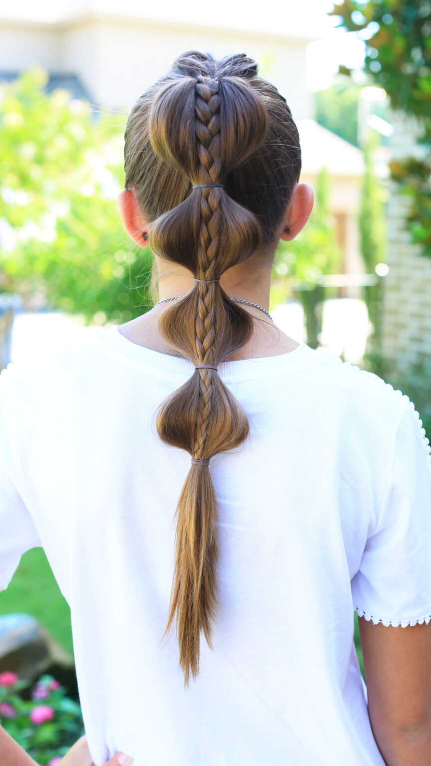 Stacked Bubble Braid - Cute Girls Hairstyles